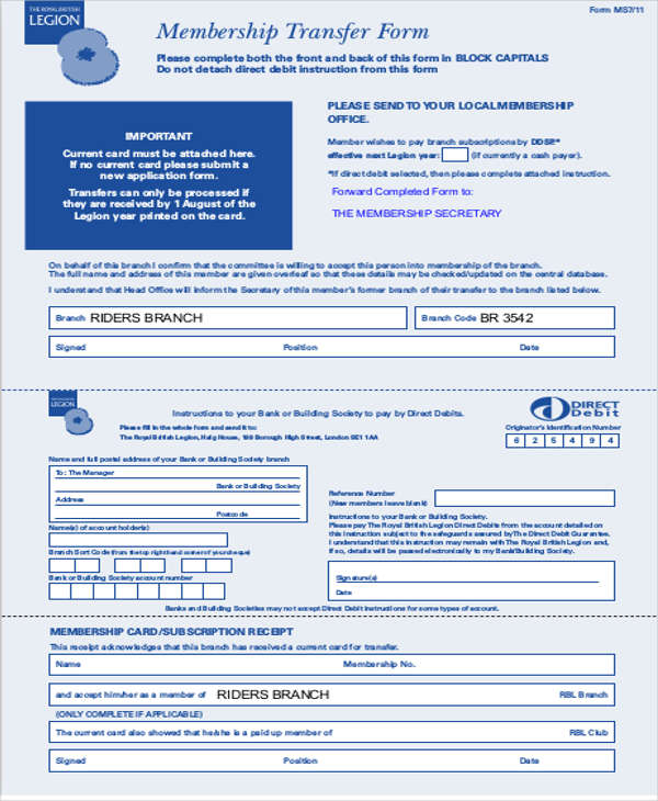 Membership Transfer Letter Template - 5+ Free Word, PDF Format Download!