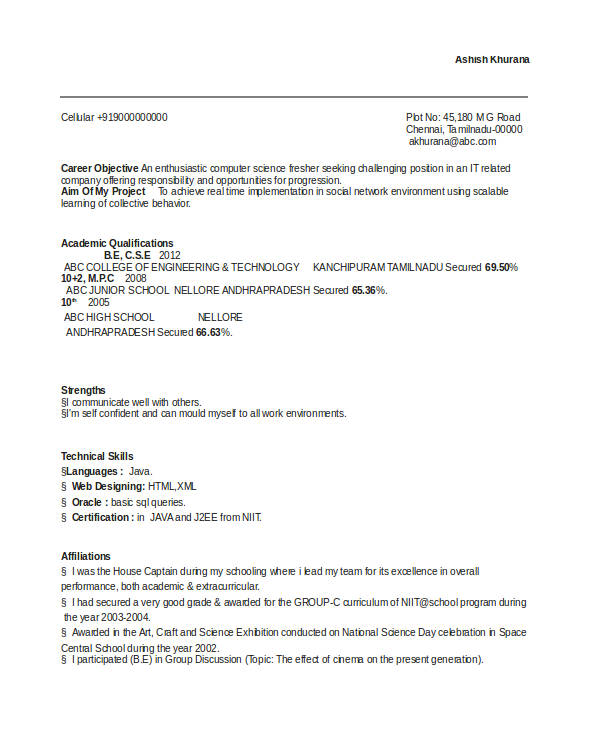 Summary About Fresher Mechanical Linkedin Profile Resume Engineering 