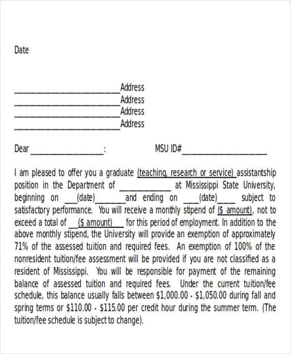 Contract Offer Letter Templates - 14+ Word, PDF Format Download!