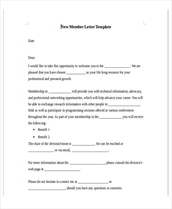 Membership Offer Letter Templates - 5+ Free Word, PDF Format Download!