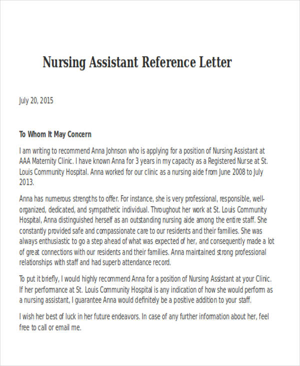 Letters Of Recommendation For Nursing School Template Onvacationswall