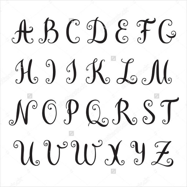 11 Fancy Alphabet Letters PSD EPS Format Download