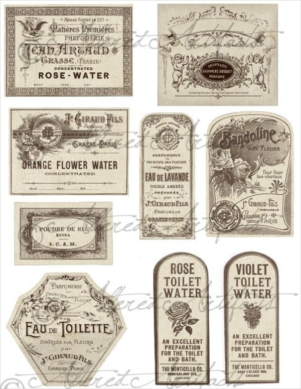7+ Perfume Bottle Label Templates - Free Printable PSD, Word, PDF ...