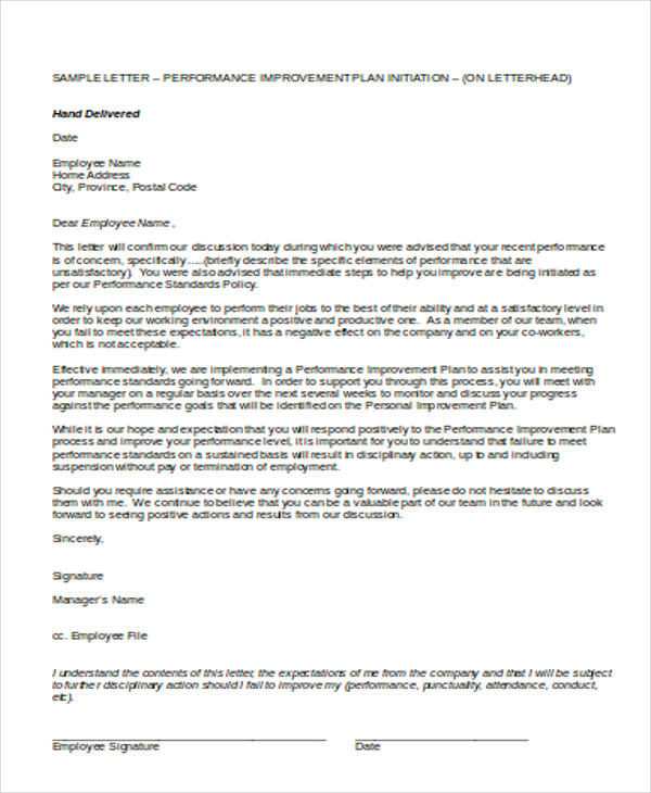 10+ Performance Warning Letter Template - 7+ Free Word, PDF Format ...
