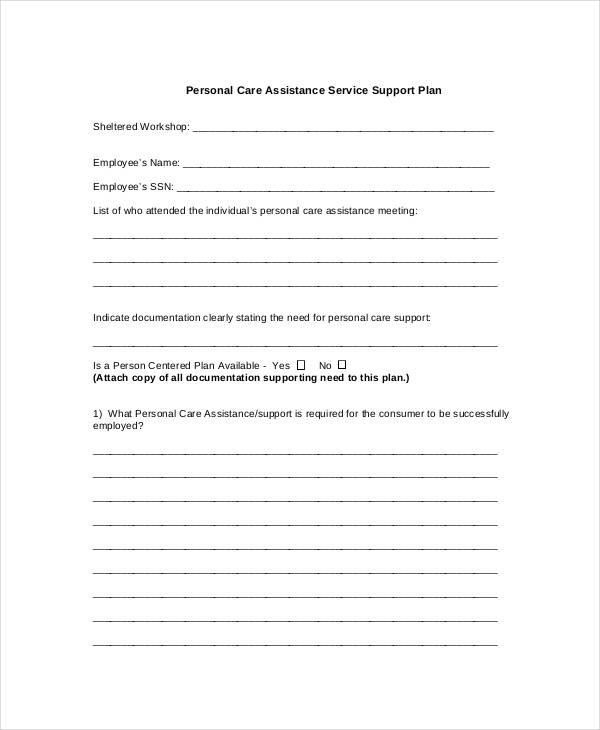 Personal Care Plan Templates - 12+ Free PDF Format Download!