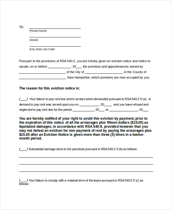 Free Tenant Warning Letter Template - 12 +Free Word, PDF Format Download!