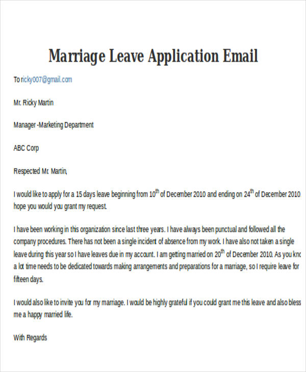  Leave Application For Leave Sample Leave Application 2019 01 20