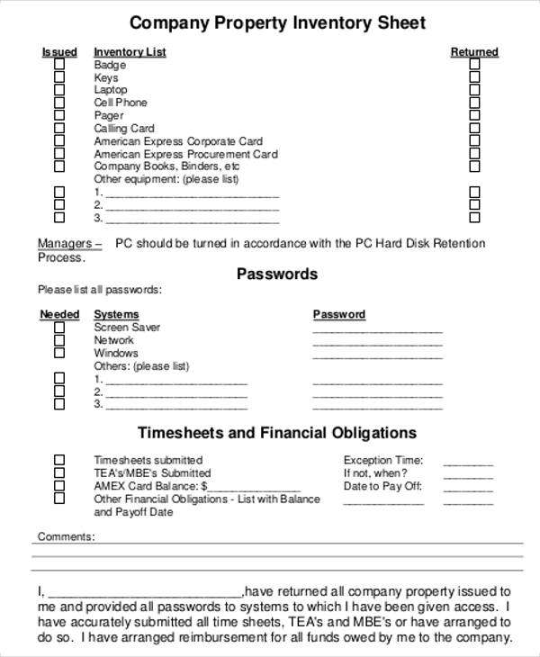 Company Inventory List Templates - 5+ Free Word, PDF Format Download!