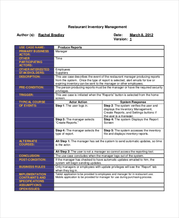 Restaurant Inventory List Templates - 7+ Free Word, PDF Format Download!