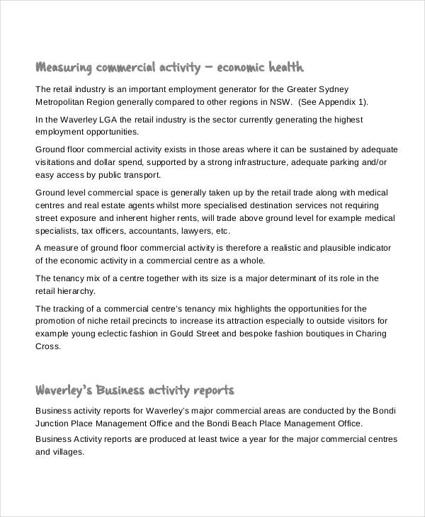 10+ Business Activity Report Templates- Word, PDF, Pages