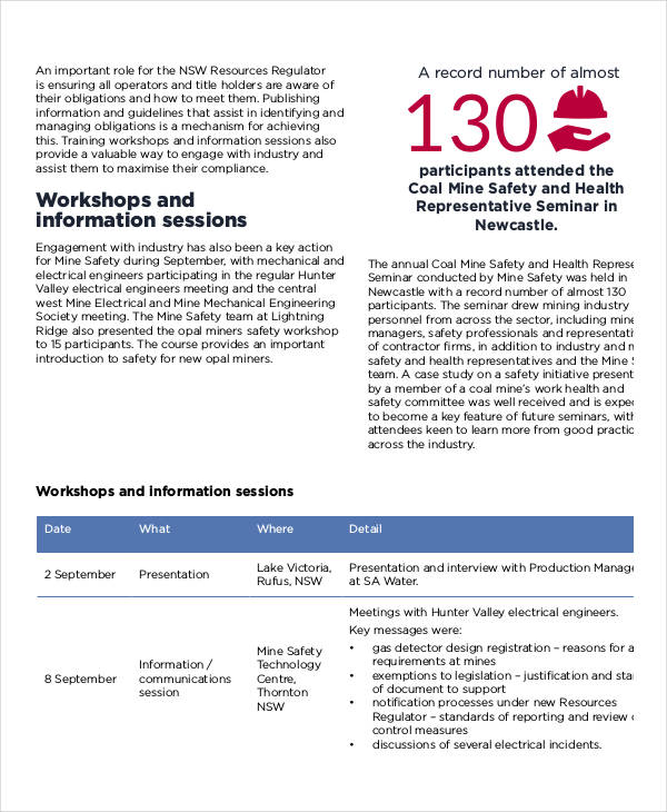 10+ Business Activity Report Templates- Word, PDF, Pages