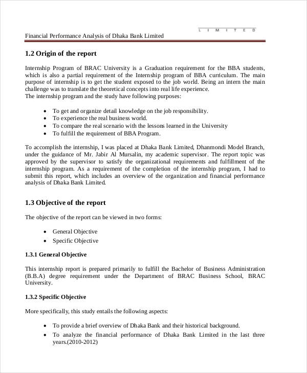 Financial Project Report Templates 6 Free Word PDF Format Download 