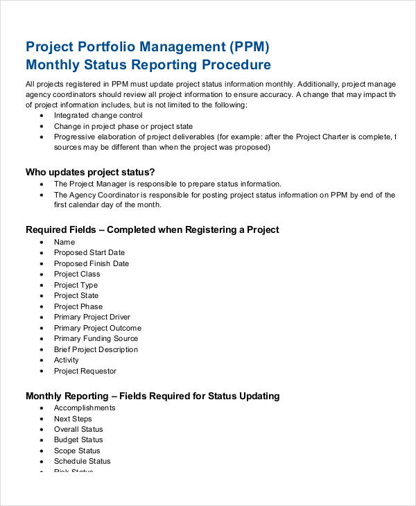 13 Project Management Report Templates Ms Word Excel PDF