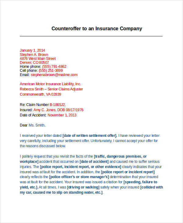Insurance Offer Template The Biggest Contribution Of