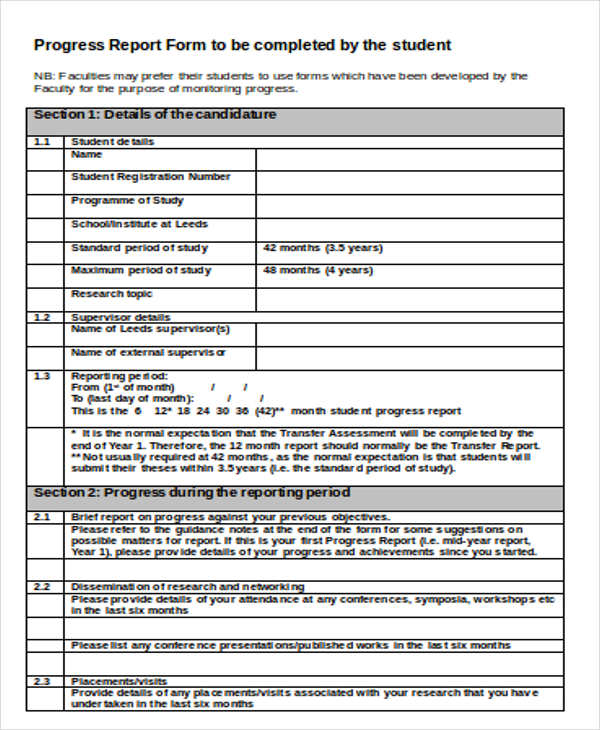 9+ Monthly Student Report Templates - Free Word, PDF Format Download!