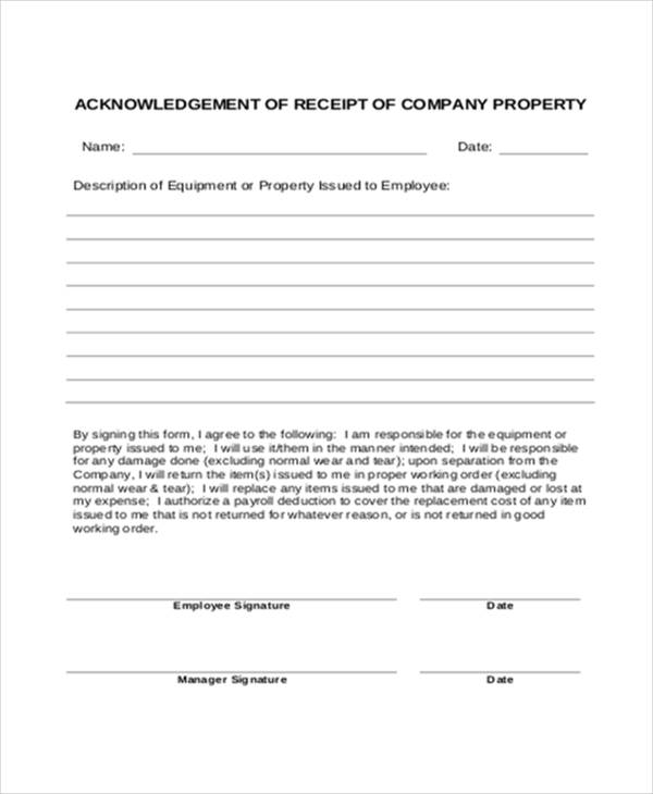 Company Acknowledgement Letter Templates - 6+ Free Word, PDF Format ...
