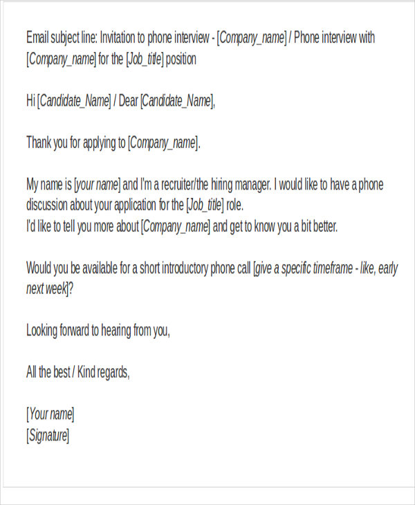Invitation To A Second Interview Email Template Onvacationswall