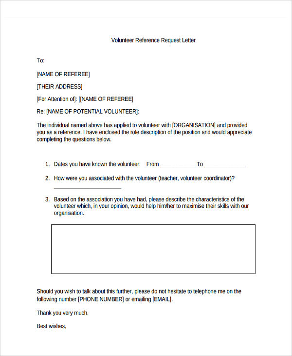 14+ Volunteer Reference Letter Templates - PDF, DOC, Apple Pages ...