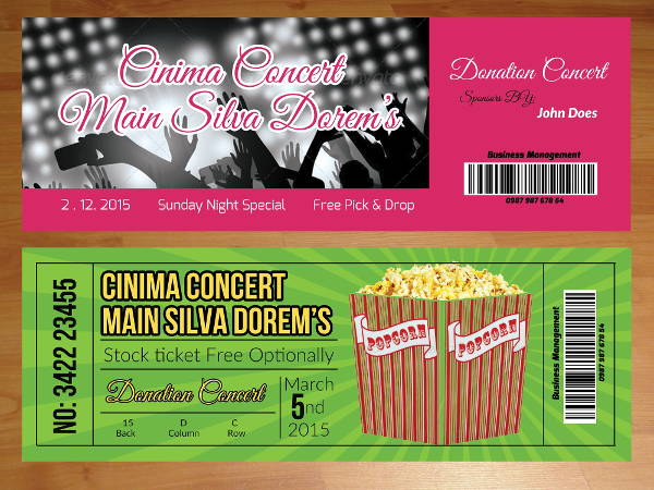6 Entrance Ticket Templates Free PSD AI Vector EPS Format Download