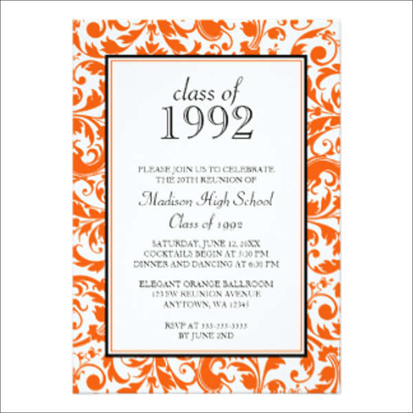 Dinywageman High School Reunion Invitation Templates Free