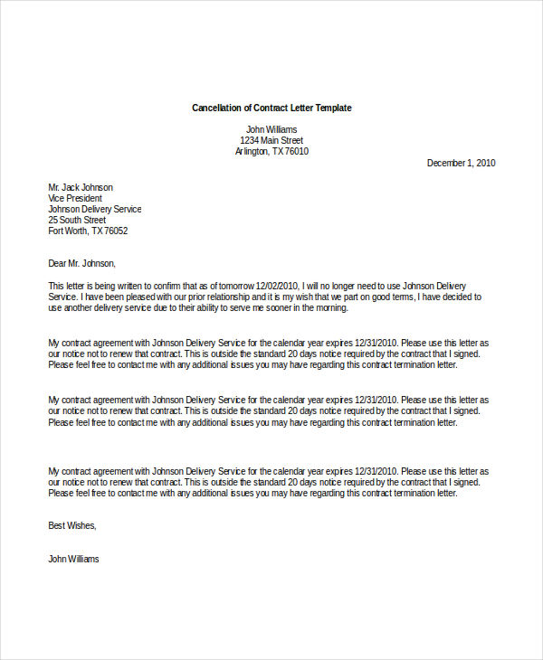 How To Write Contract Letter Onvacationswall