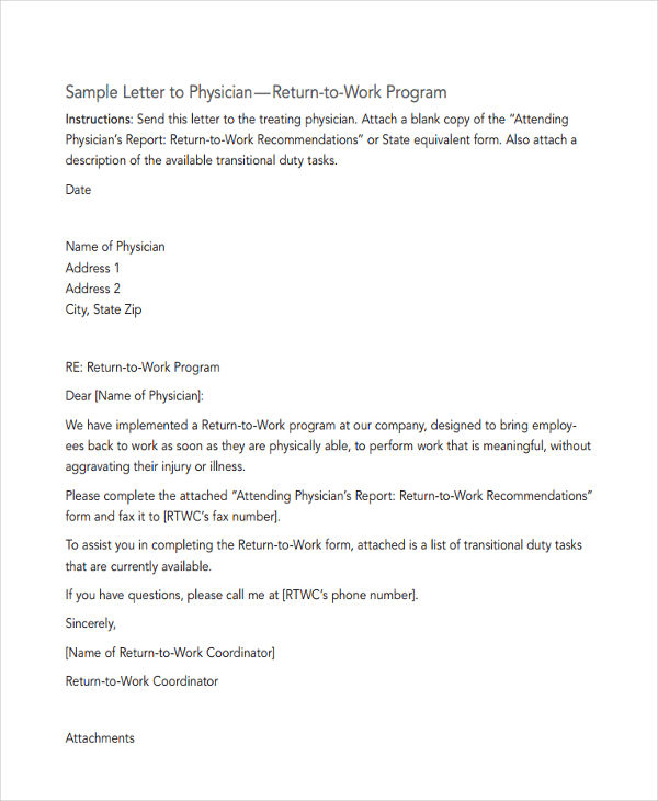 Work Letter Letter
