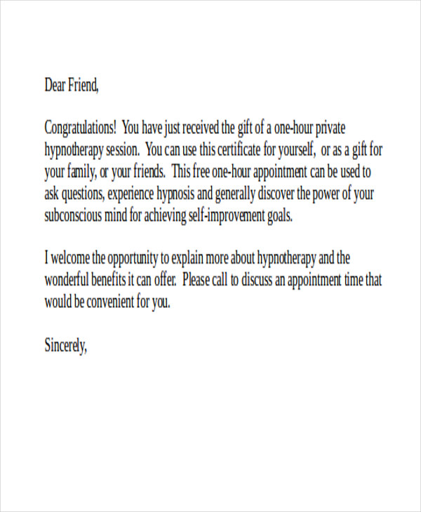 Gift Certificate Letter Template Word Download