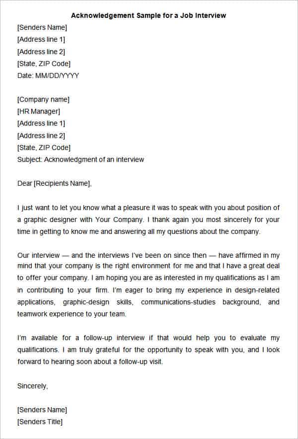 39+ FREE Acknowledgement Letter Templates - PDF, DOC