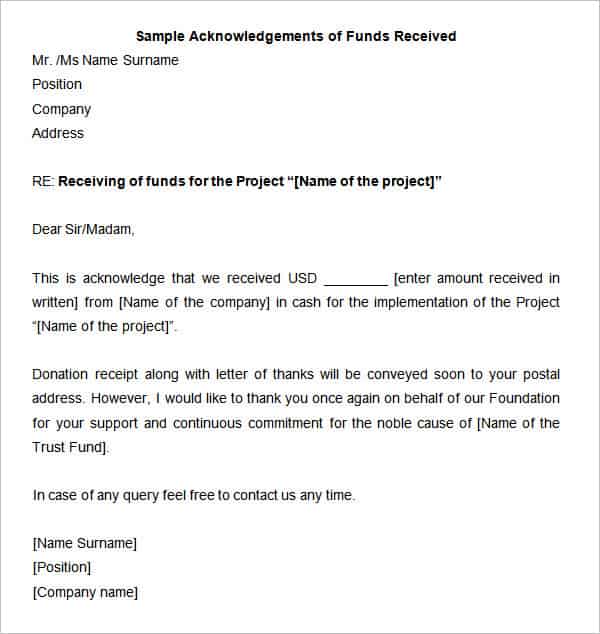 39+ FREE Acknowledgement Letter Templates - PDF, DOC