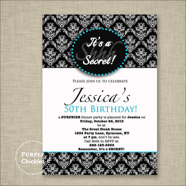 7 Birthday Dinner Invitation Design Templates PSD AI
