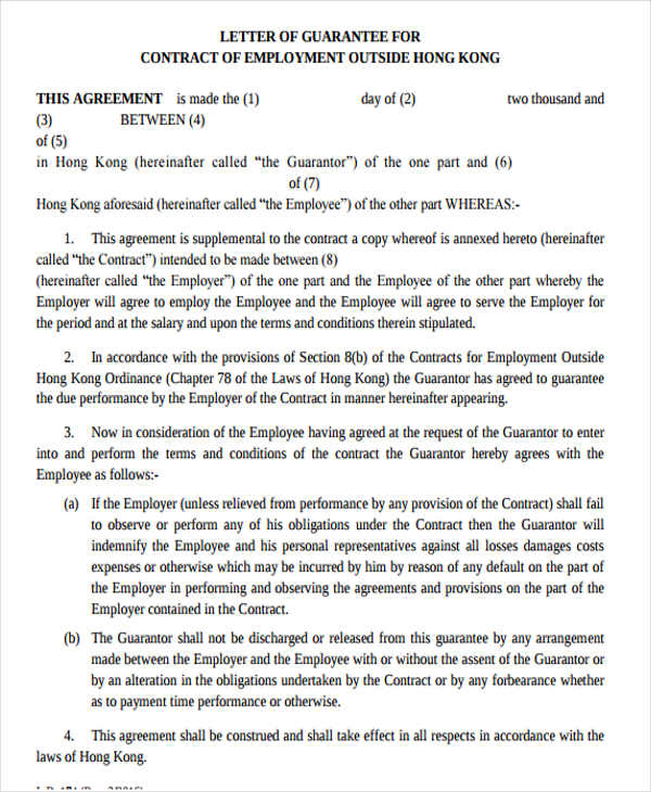 19+ Guarantee Letter Templates - Word, PDF Format Download