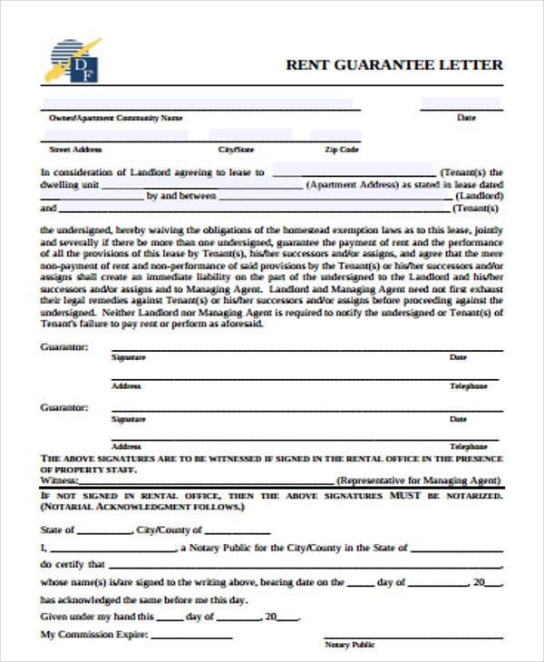 19 Guarantee Letter Templates Word PDF Format Download