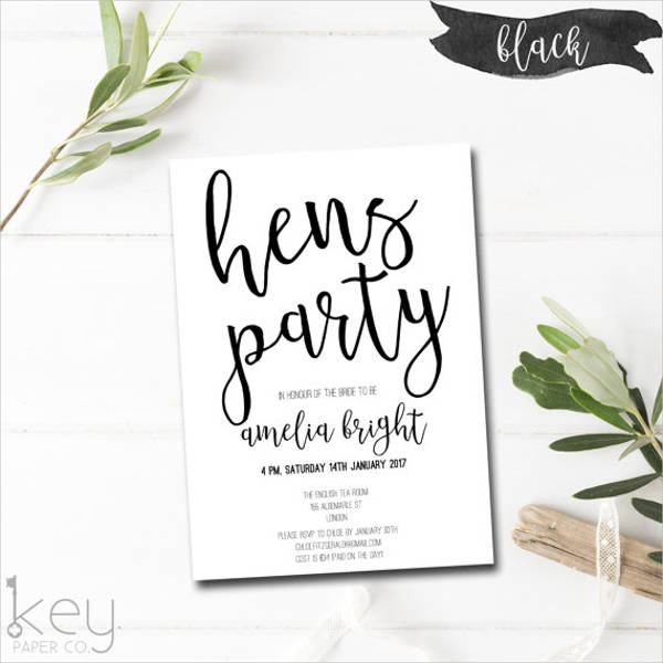 7 Hen Party Invitation Designs Templates PSD AI