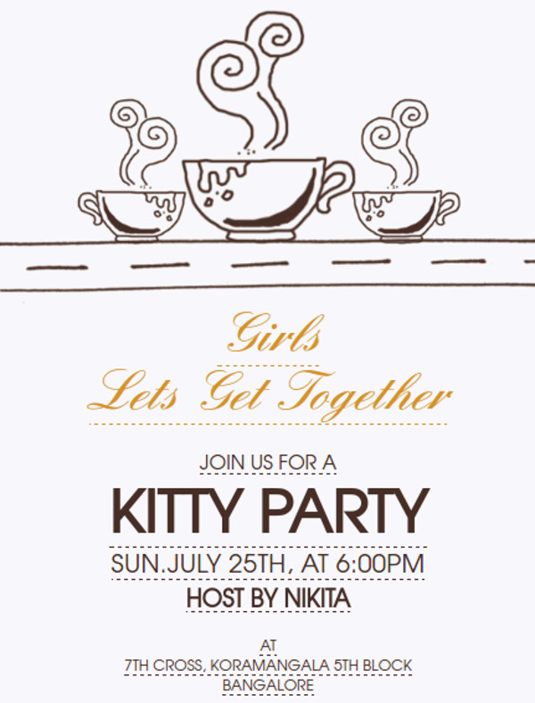 14 Kitty Party Invitation Designs Templates PSD AI Word 