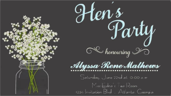 7 Hen Party Invitation Designs Templates PSD AI