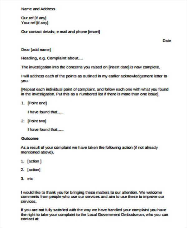 20+ Response Letter Templates - Free Sample, Example Format Download