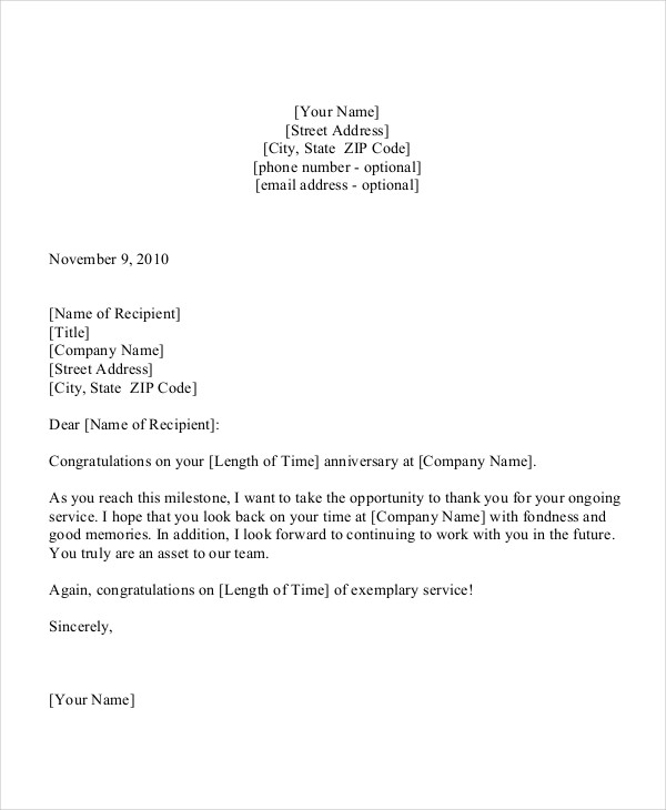 Congratulation Letter Template - 9+ Sample, Example Format Download