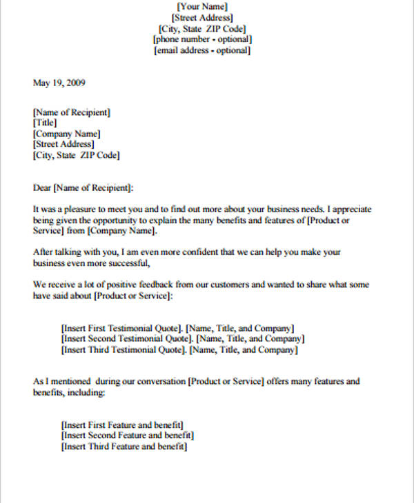 Follow Up Letter Template - 14+ Free Sample, Example Format Download