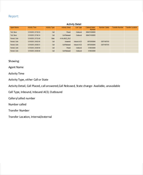 9+ Daily Call Report Templates - PDF, Word, Pages