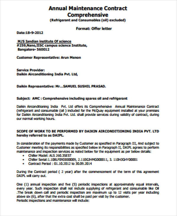 6+ Annual Maintenance Schedule Templates - Free Word, PDF Format Download!