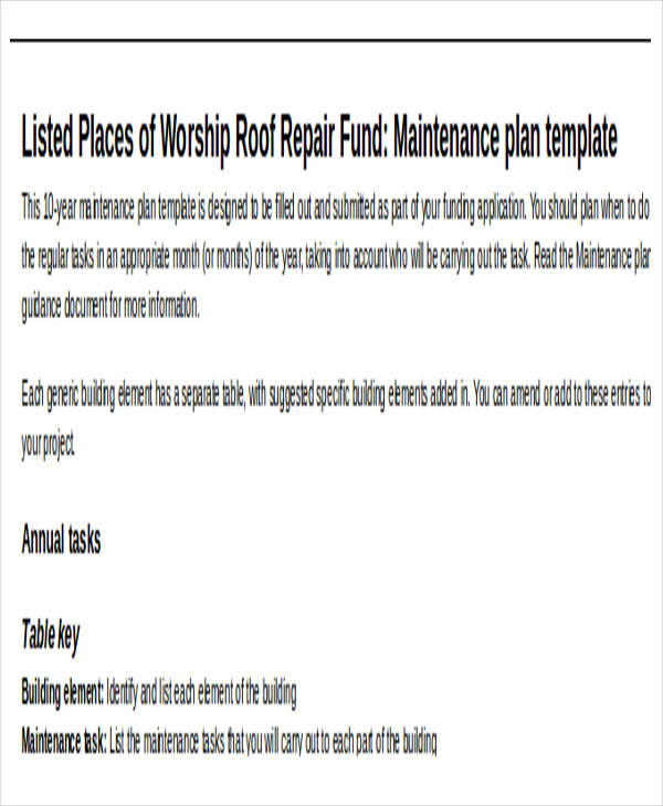 Equipment Maintenance Schedule Template - 10+ Free Word, PDF Format ...