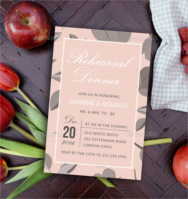 Wedding Dinner Invitation Templates