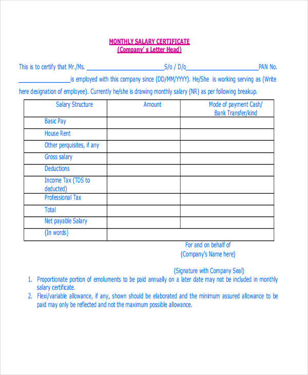 14+ Certificate Letter Templates - PDF, DOC