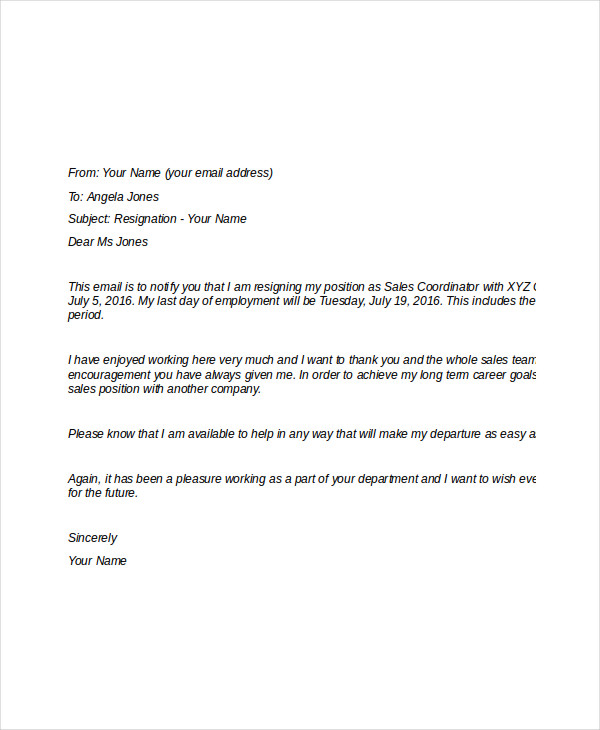  One Day Resignation Letter 10 Church Resignation Letter Samples And