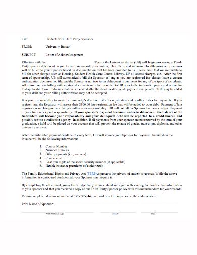16+ Payment Acknowledgement Letter Templates - PDF, DOC