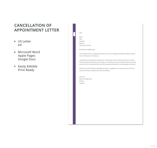 16+ Simple Appointment Letters - PDF, DOC