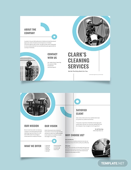 20 Sample Cleaning Company Brochure Templates AI PSD