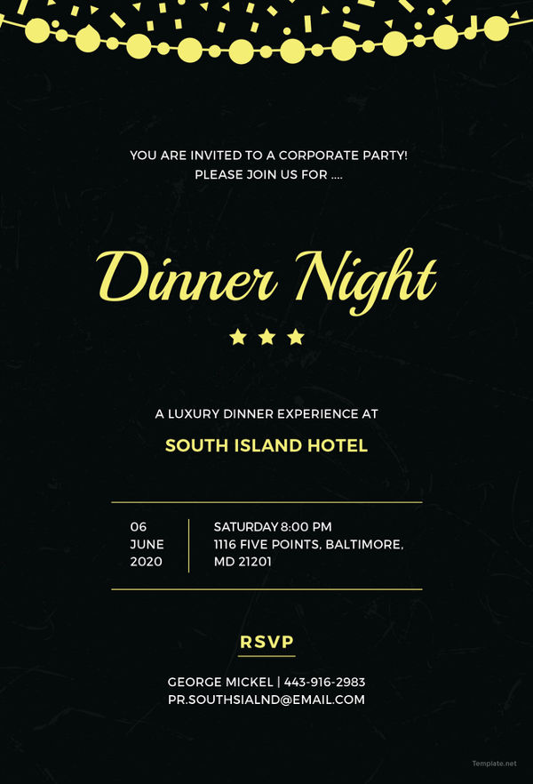 14 Formal Dinner Invitations PSD Word AI Publisher Apple Pages 14 Formal Dinner Invitations PSD Word AI Publisher Apple Pages