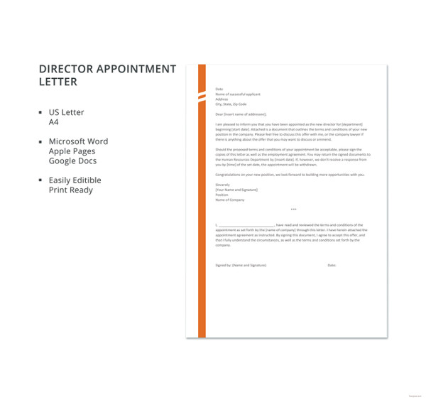 47+ Appointment Letter Template in Doc