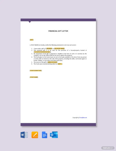 20+ Gift Letter Templates - Word, PDF